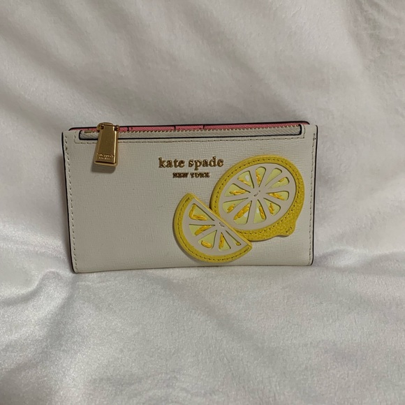 kate spade | Bags | Kate Spade Lemon Drop Appliqu Small Slim Bifold ...